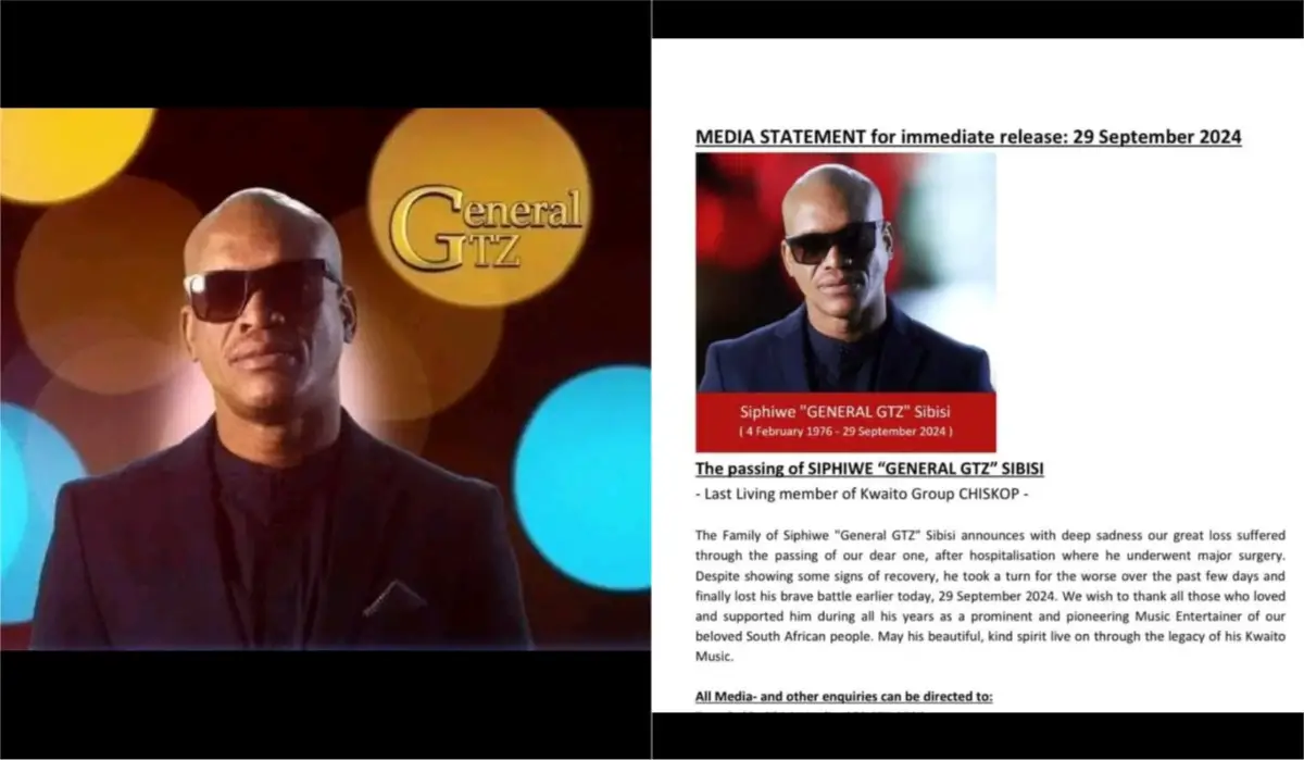 Last Member of Iconic 'Chiskop' Kwaito Music Group Siphiwe 'General GTZ ...